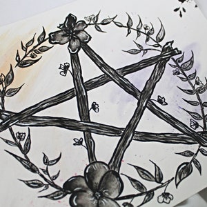 Pentacle Art Print, Witchy Art, Witch Art Print, Watercolor Pentacle - Etsy
