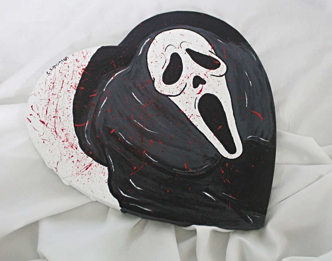 Horror Heart Painting, Halloween Painting, Horror Art - Etsy