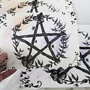 Pentacle Art Print, Witchy Art, Witch Art Print, Watercolor Pentacle - Etsy