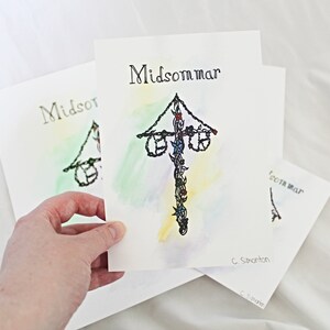 Midsommar Art Print, Midsummer Art Print, Midsommar Art, Maypole Art ...