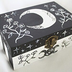 Moon Tarot Box, Tarot Card Box, Tarot Box, Moon Box, Hand Painted Box ...