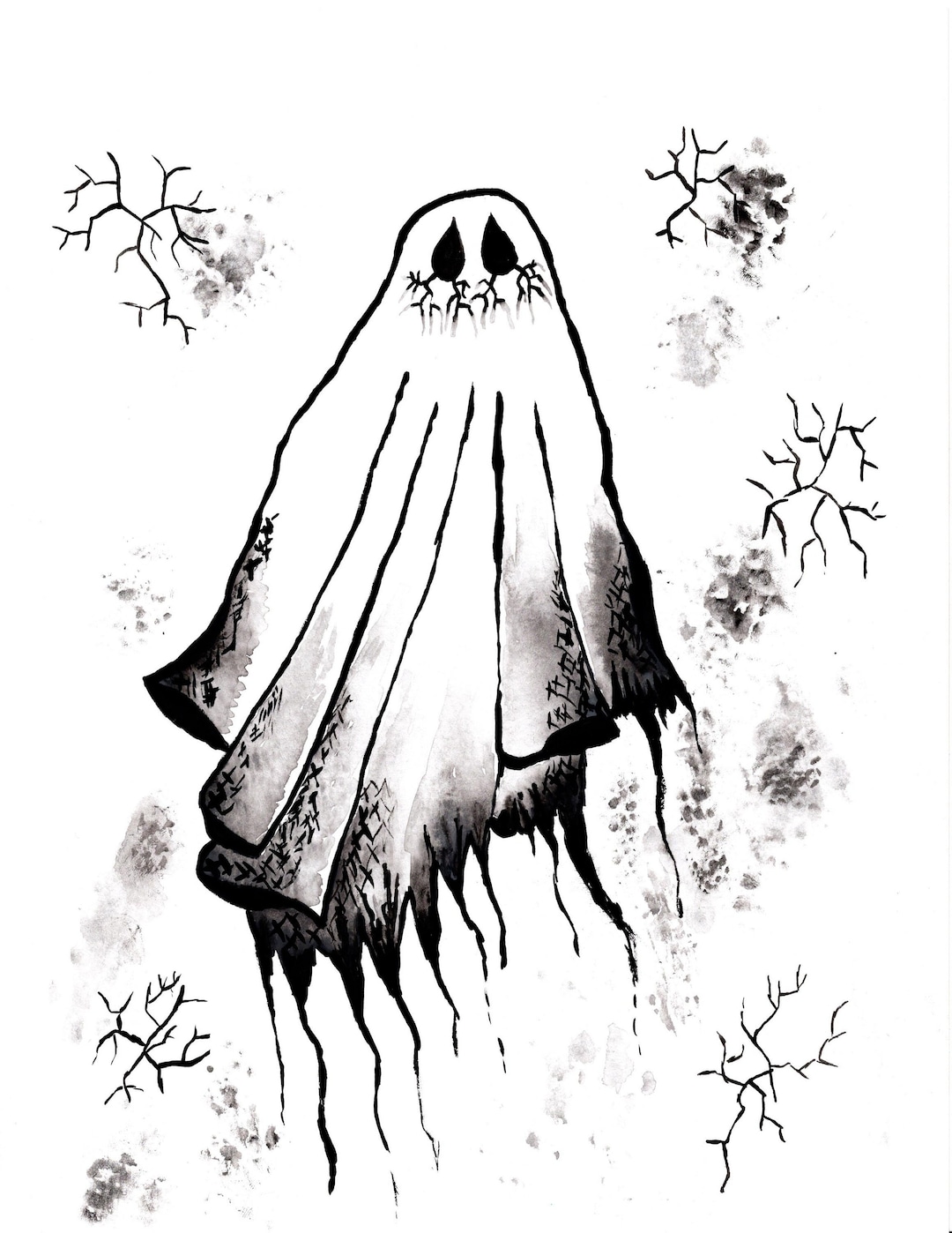 Ghost Art Print, Ghost Art, Halloween Art Print, Art Prints, Ghosts - Etsy