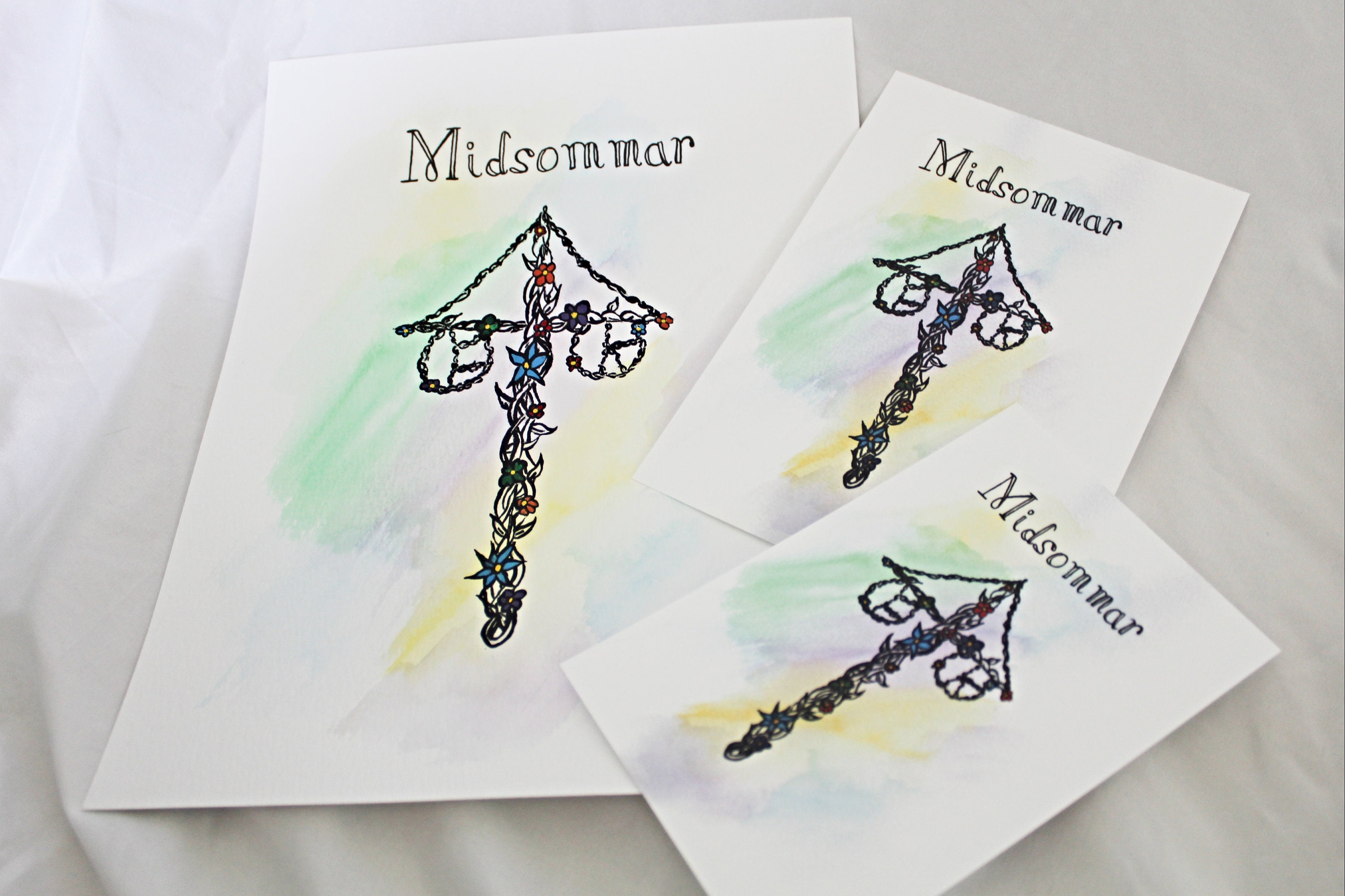 Midsommar Art Print, Midsummer Art Print, Midsommar Art, Maypole Art ...