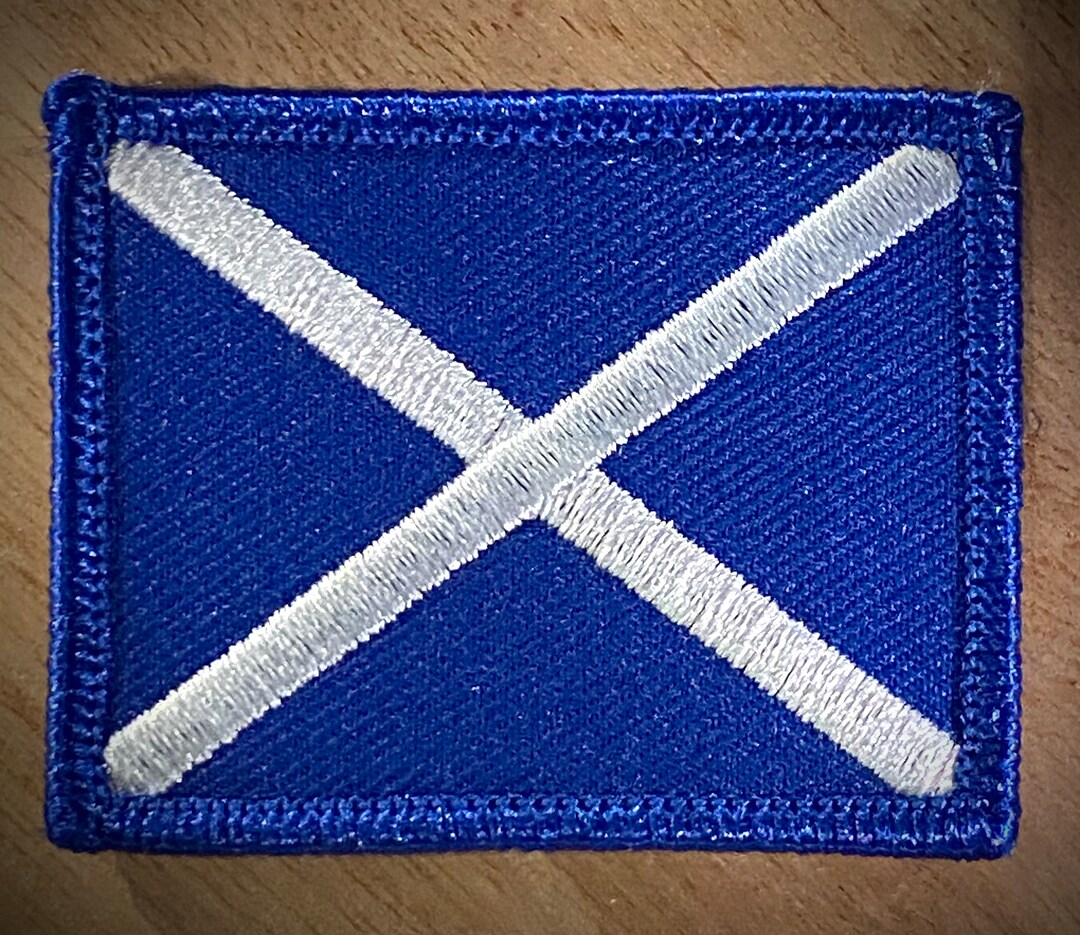 Embroidered Scottish Saltire Scotland Flag Rectangular Badge Patch - Etsy