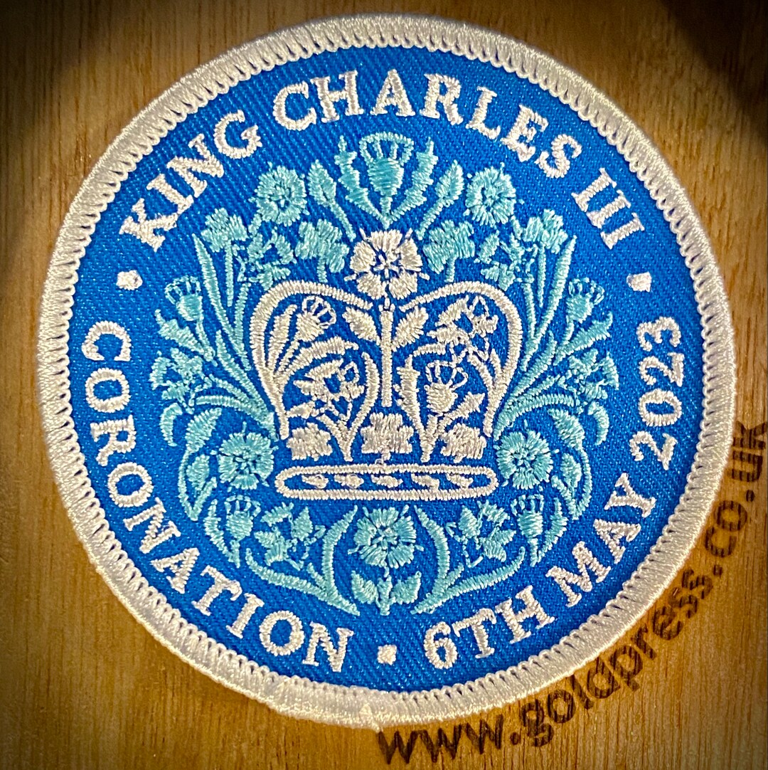 King Charles III Embroidered Coronation Patch - 6th May 2023 - Etsy UK
