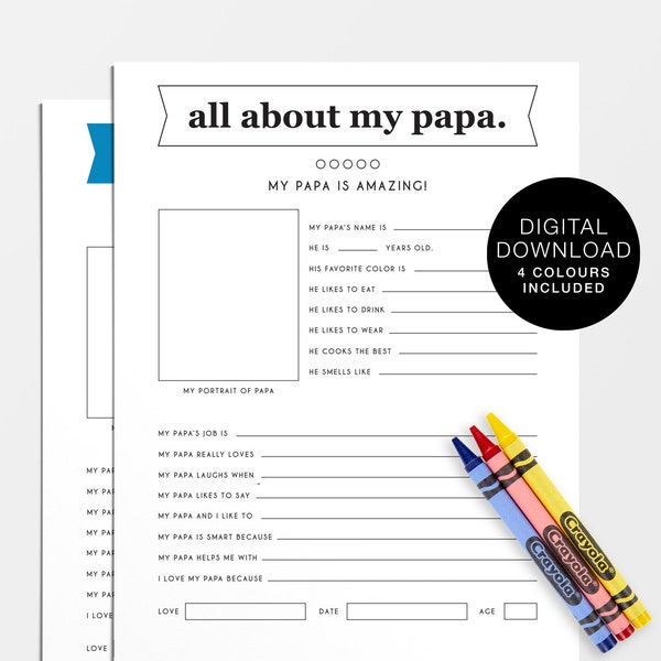 Papa Birthday Printable - Etsy