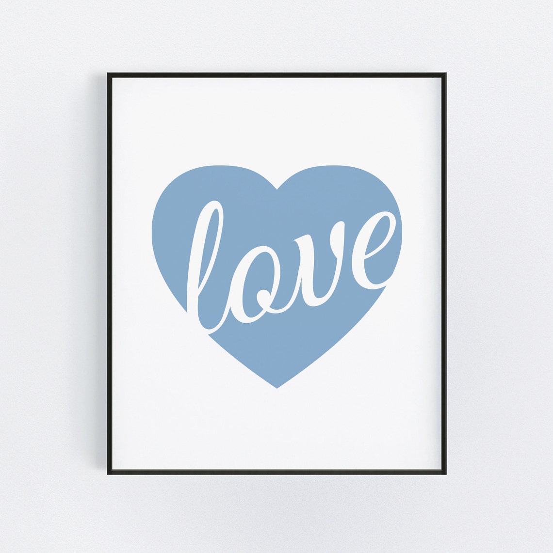 Printable Love Art Love Word Art Nursery Art Blue Blue | Etsy