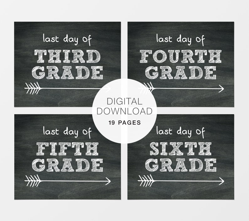 Last Day of School School Chalkboard Sign US School Year | Etsy