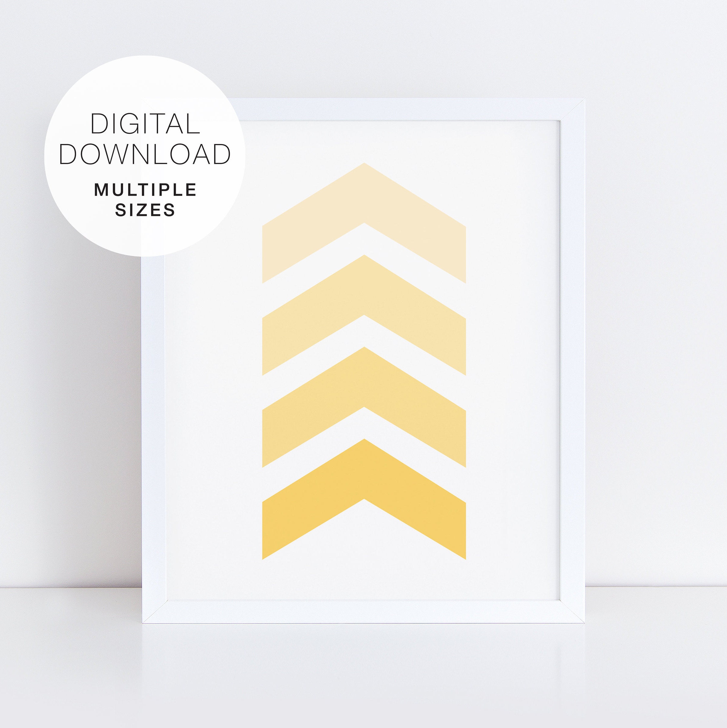 Yellow Chevron Print