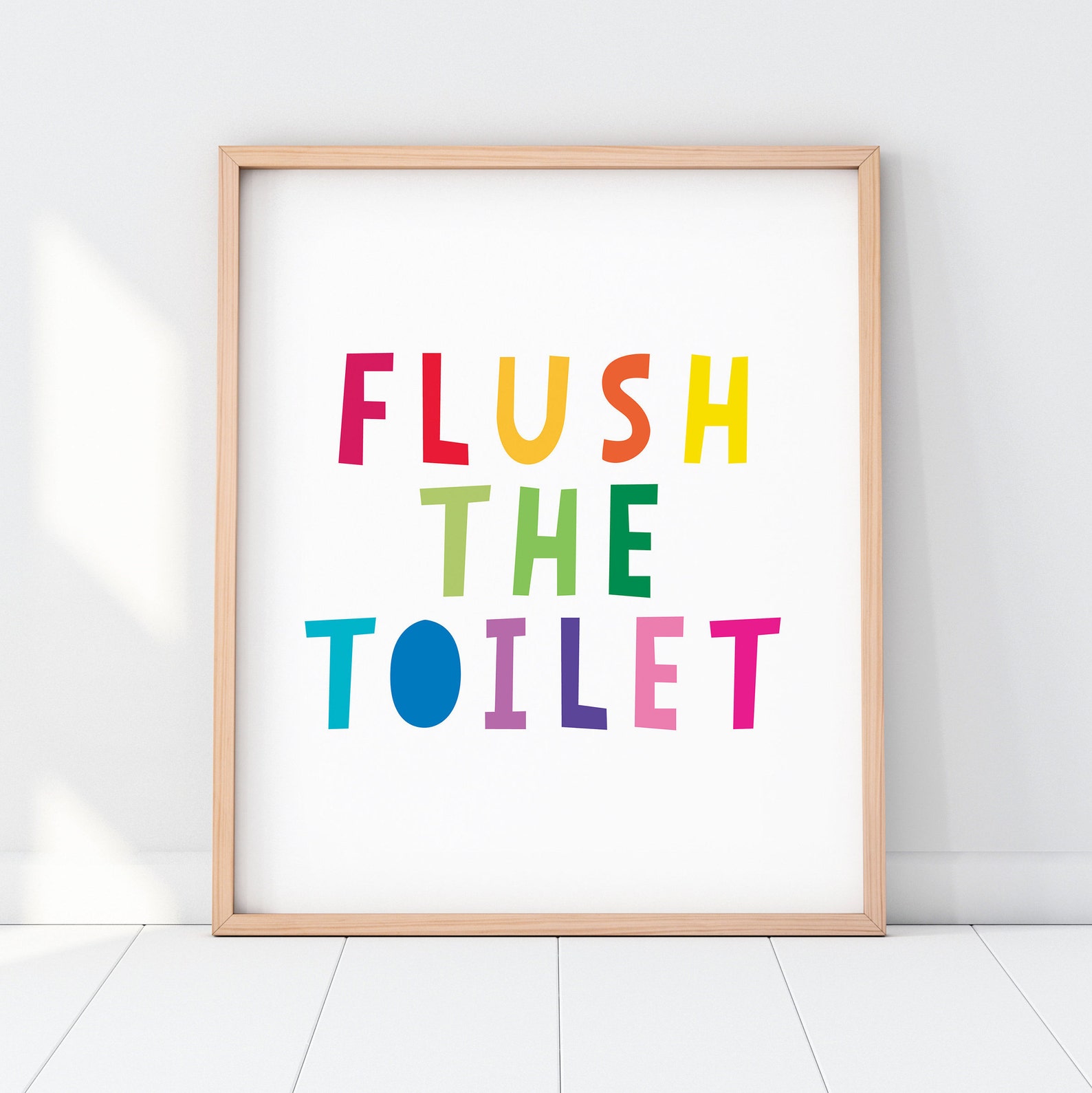 Flush the Toilet Sign Bathroom Printable Flush the Toilet - Etsy Canada