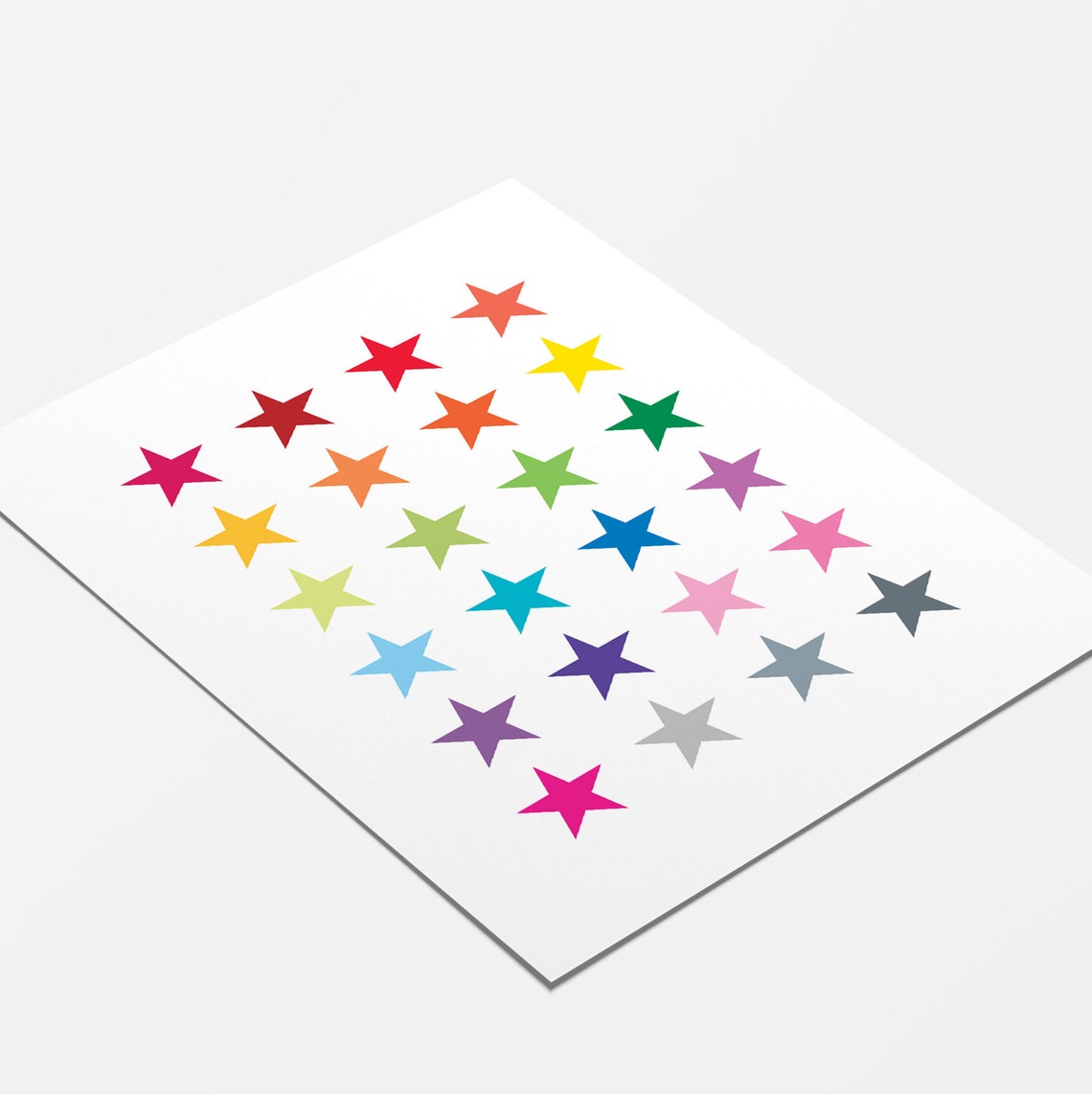 Rainbow Stars Printable Art Colourful Stars Kids Room Art | Etsy