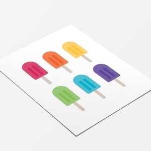 Popsicle Printable Hello Summer Sign Popsicle Art Print | Etsy