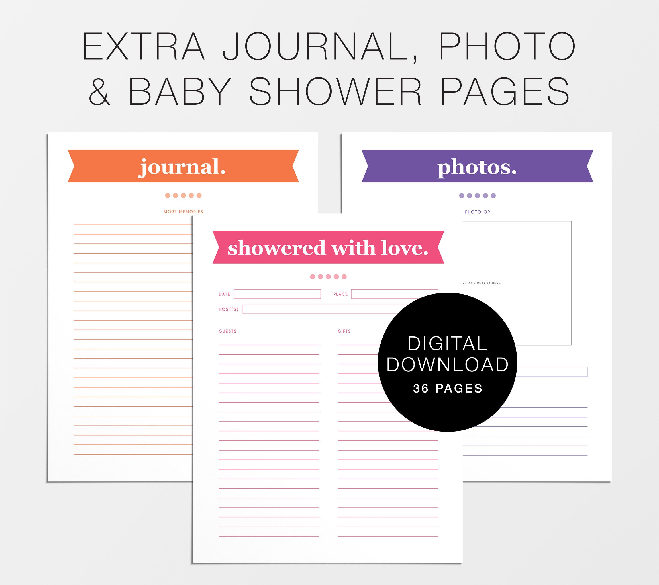 Digital Baby Book Printable Baby Keepsake Journal Baby | Etsy