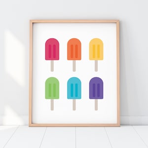Popsicle Printable Hello Summer Sign Popsicle Art Print | Etsy