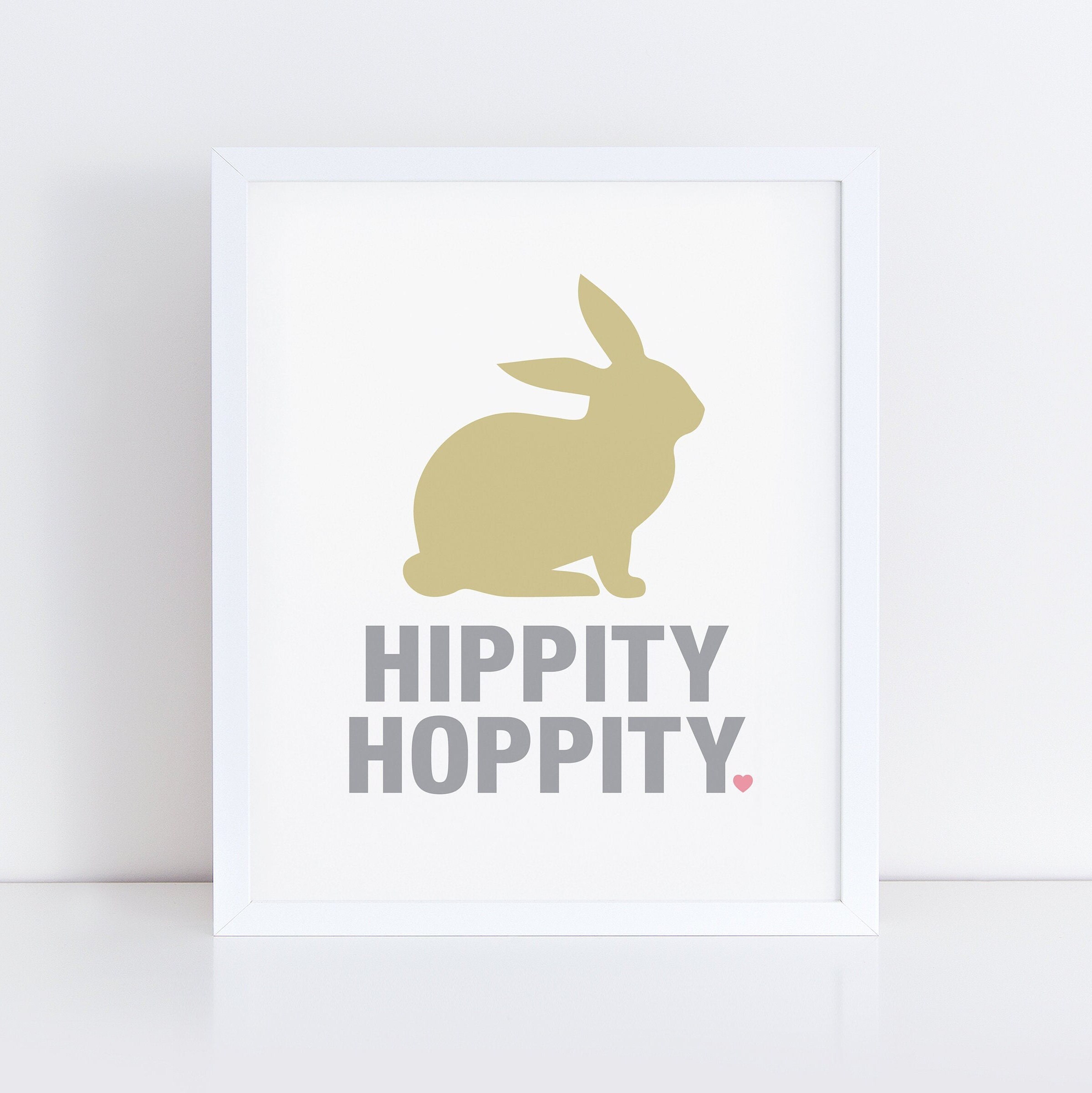 Hippity Hoppity Easter Bunny Printable Art Decoración de | Etsy