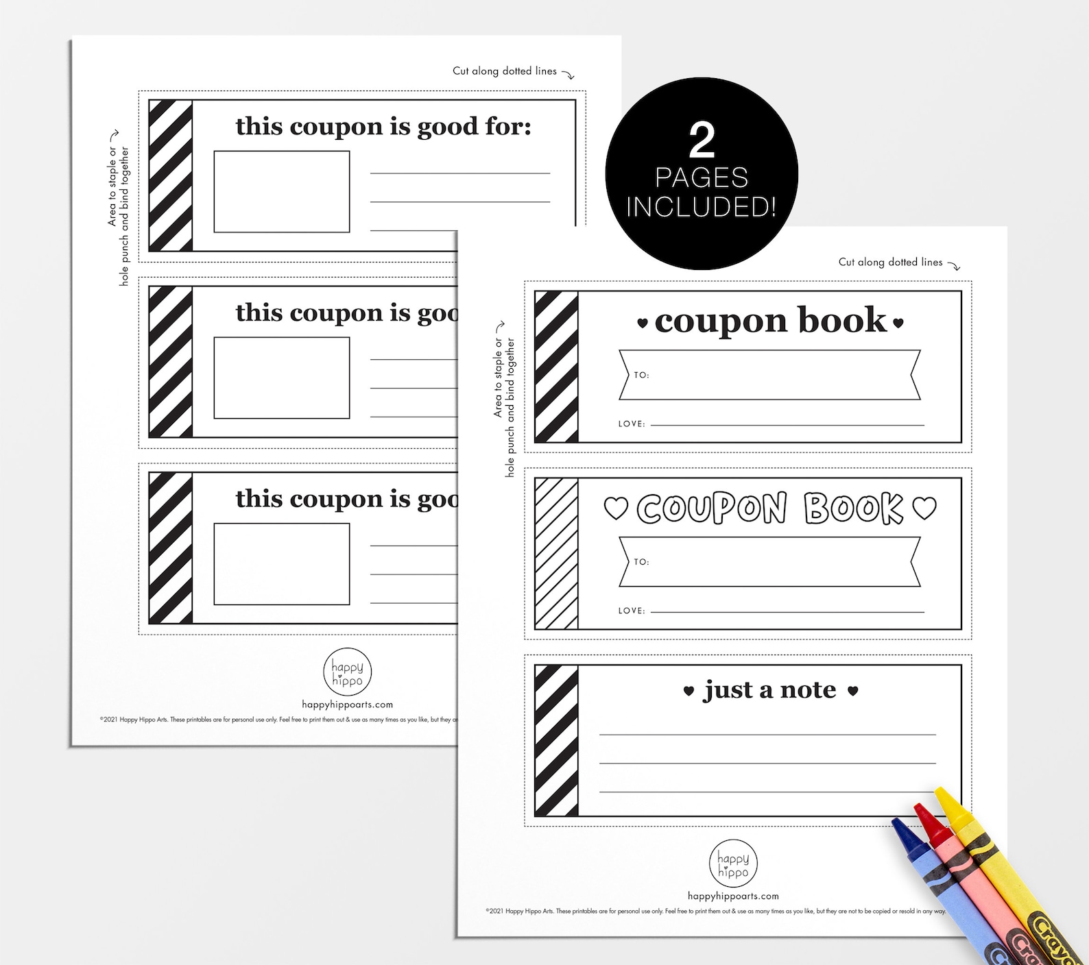 Kids Printable Coupon Book DIY Coupon Template Personalized | Etsy