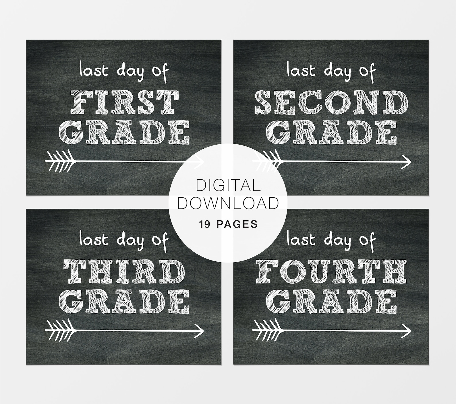 Last Day of School School Chalkboard Sign US School Year | Etsy