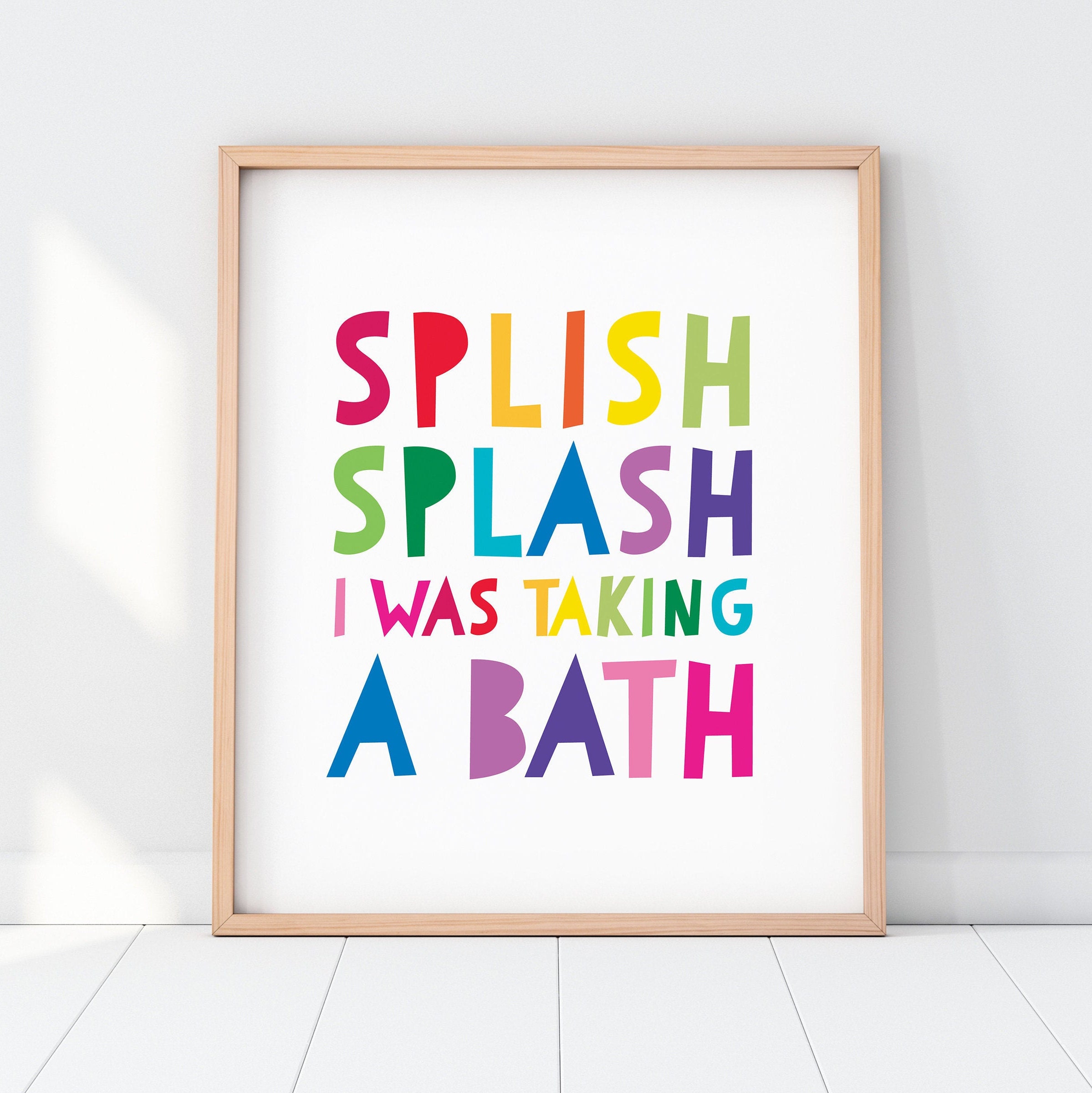 Splish Splash I Was Taking a Bath Printable Kids Bathroom - Etsy Canada
