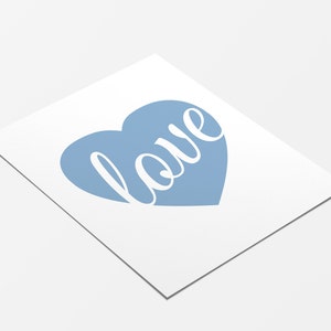 Printable Love Art Love Word Art Nursery Art Blue Blue - Etsy