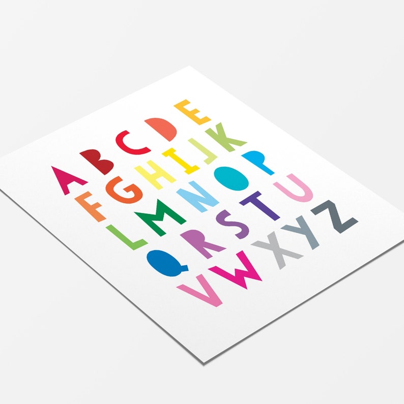 ABC 123 Printable Set of 2 Alphabet Kids Room Decor 123 Kids - Etsy