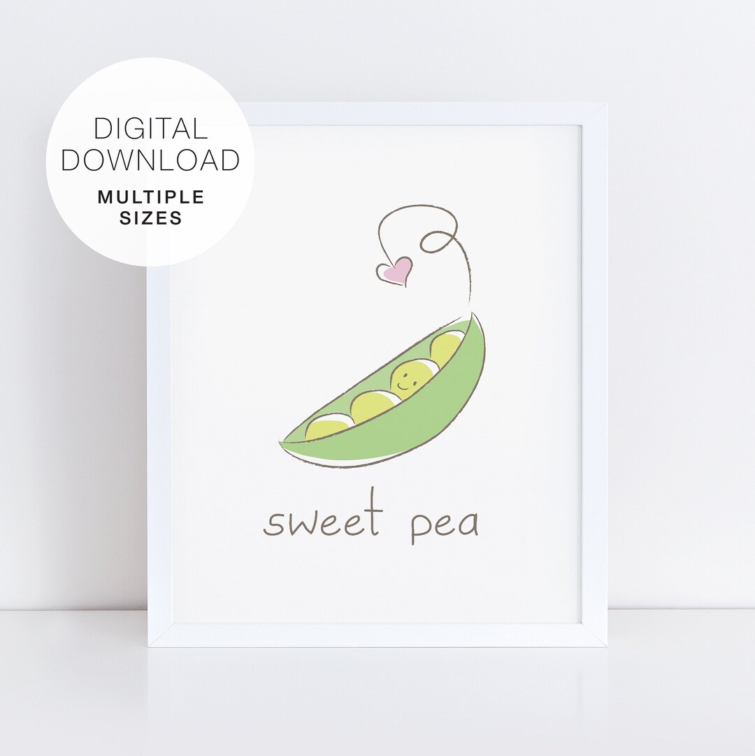 Sweet Pea Printable Cute Baby Print Baby Shower Sign Baby - Etsy
