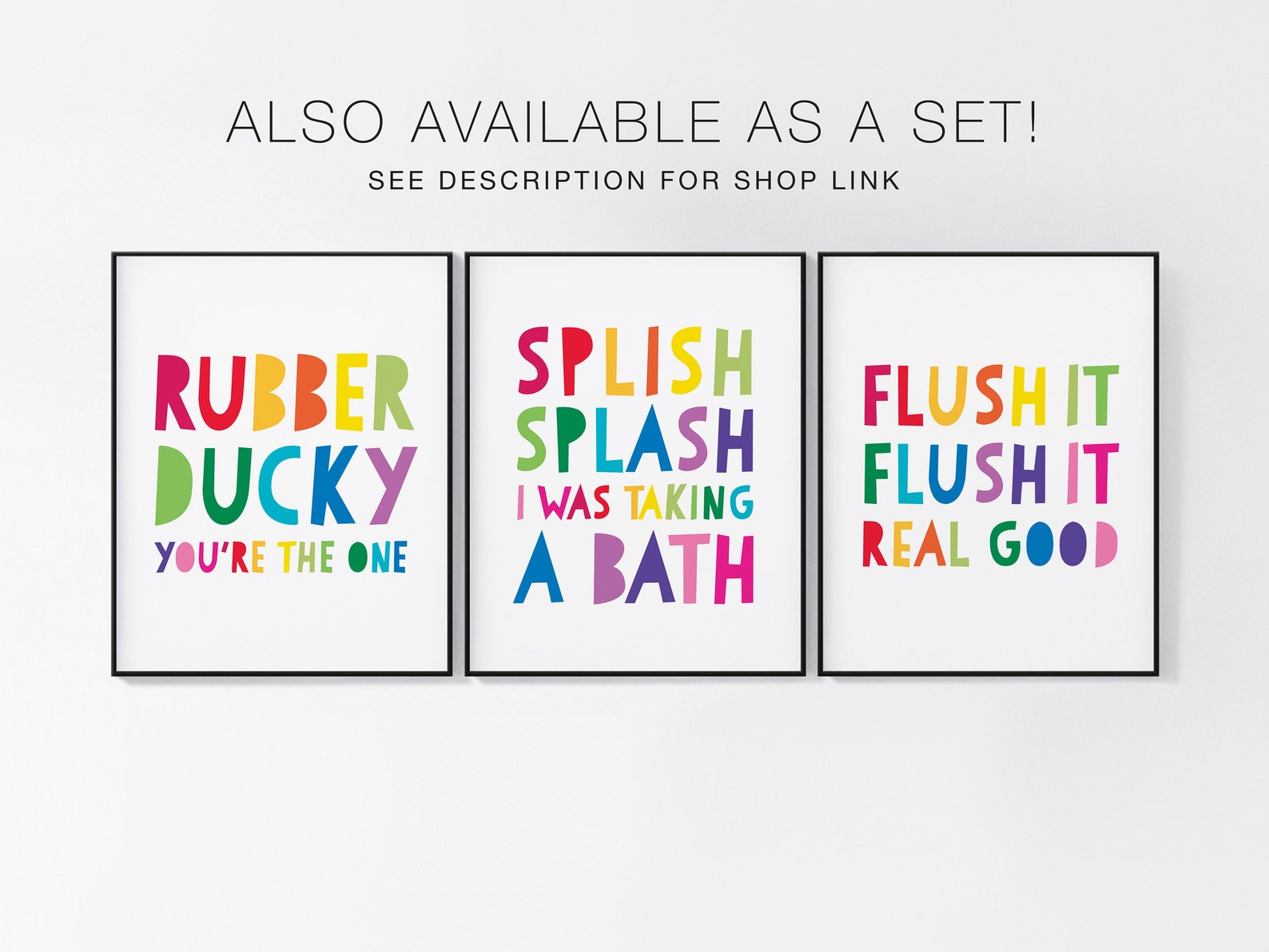 Splish Splash I Was Taking a Bath Printable Kids Bathroom | Etsy