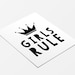 Girls Rule Black and White Printable Girls Rule Kids Poster - Etsy Canada