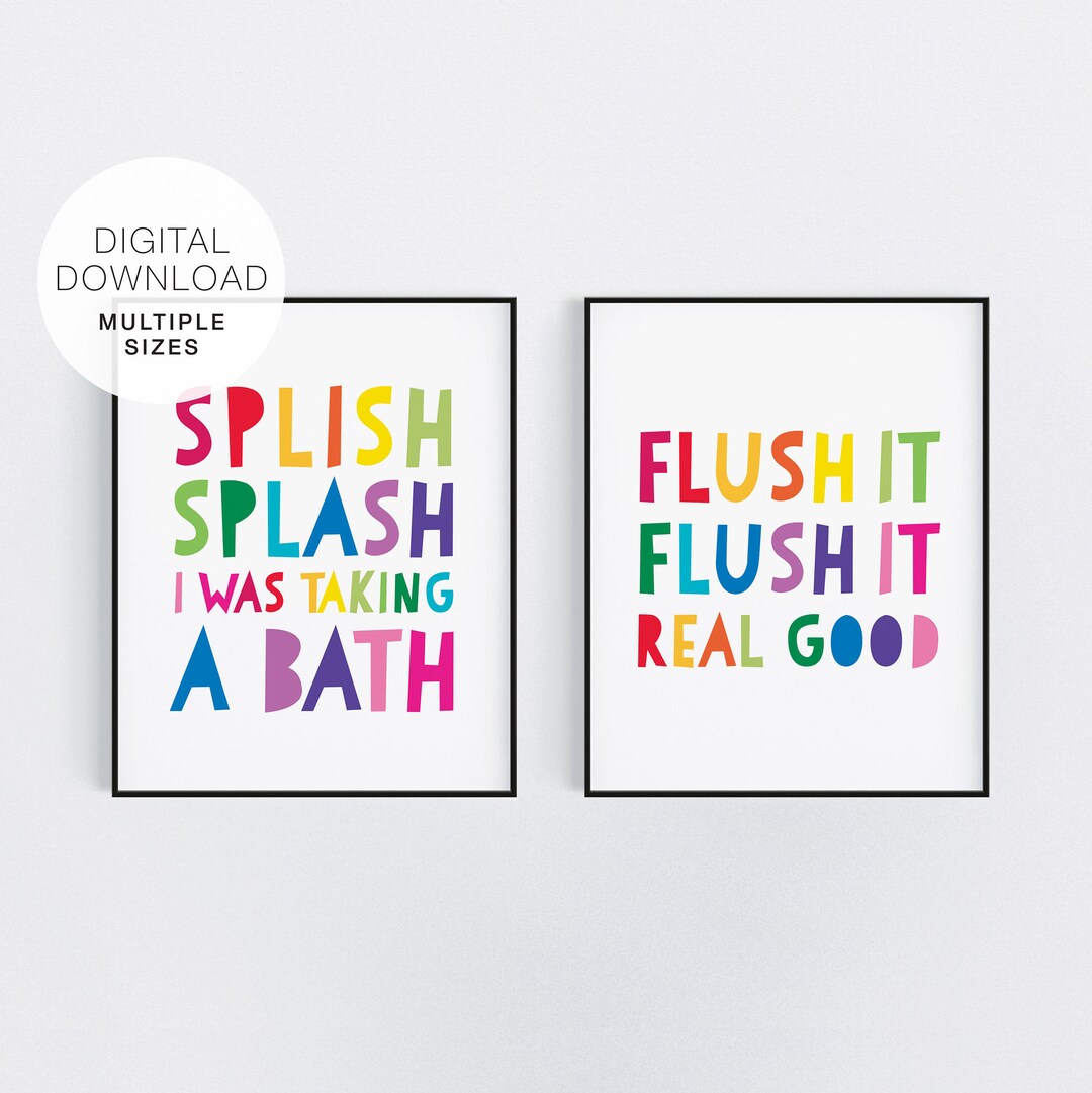 Splish Splash I Was Taking a Bath and Flush It Real Good - Etsy Canada