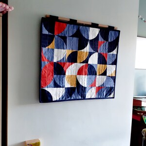 Handmade Quilted Wall Hanging, Patchwork Wall Hanging, Retro Style Wall ...