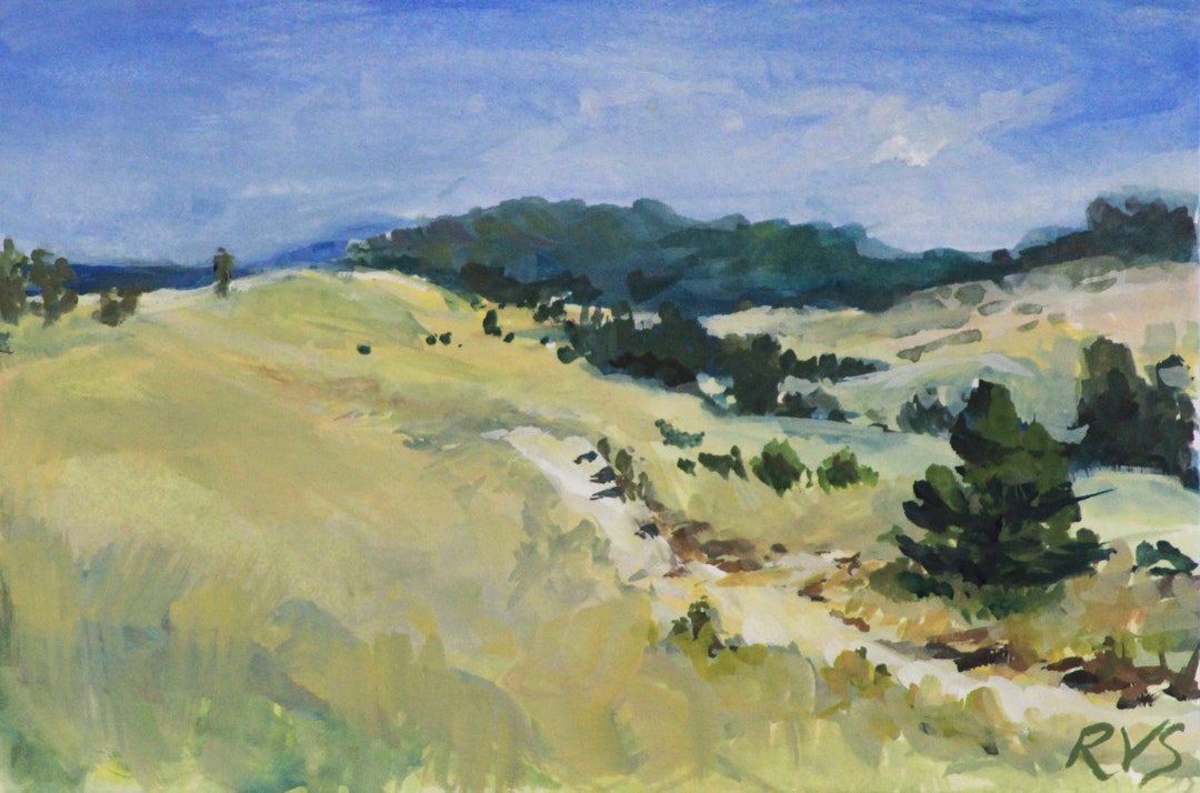 Summer Dunes Original Gouache Painting - Etsy
