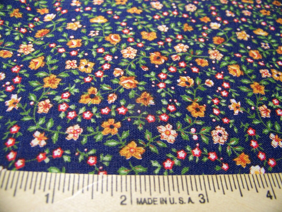 Vintage 1960s Tiny Floral Cotton Fabric: 44" X 54" Quilting Inv9 - Etsy