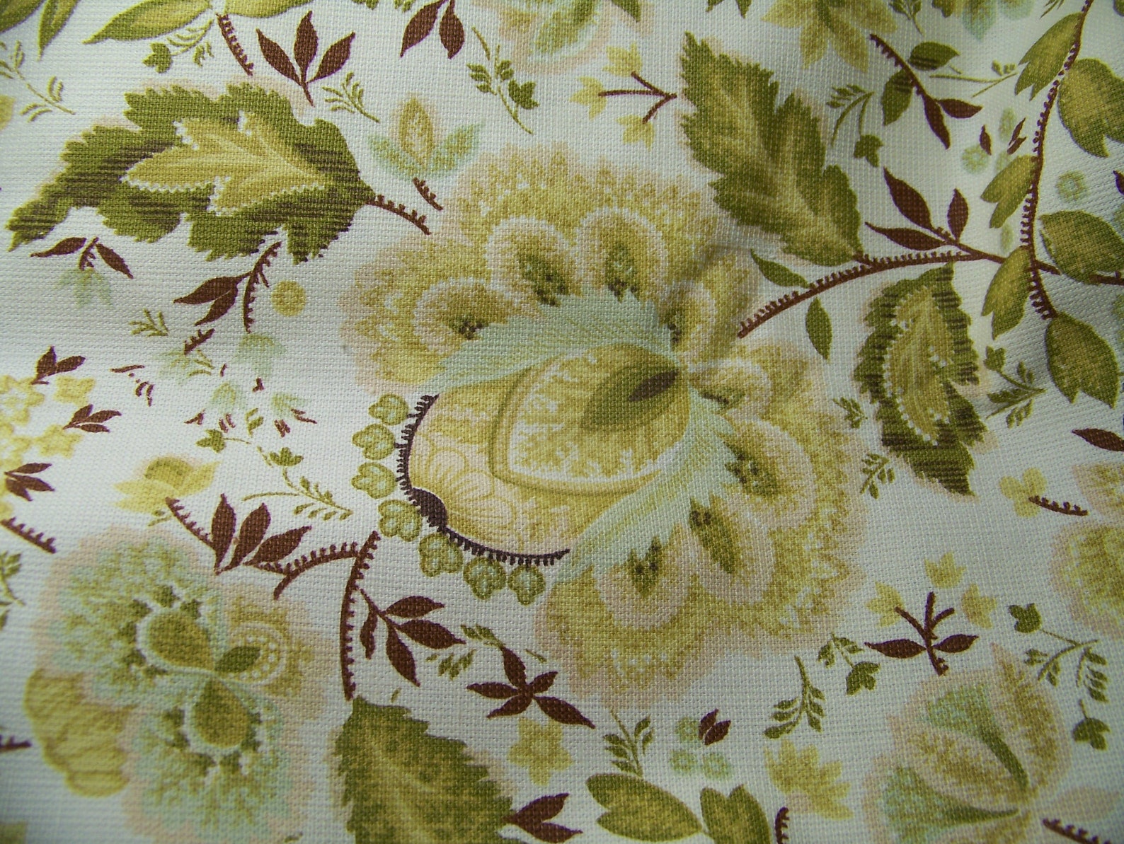 Vintage 1970's Waverly Bonded Cotton Fabric JACOBEAN - Etsy