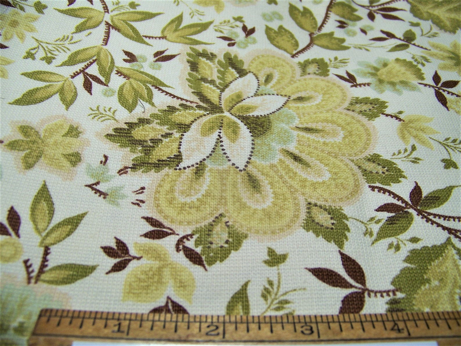Vintage 1970's Waverly Bonded Cotton Fabric JACOBEAN - Etsy