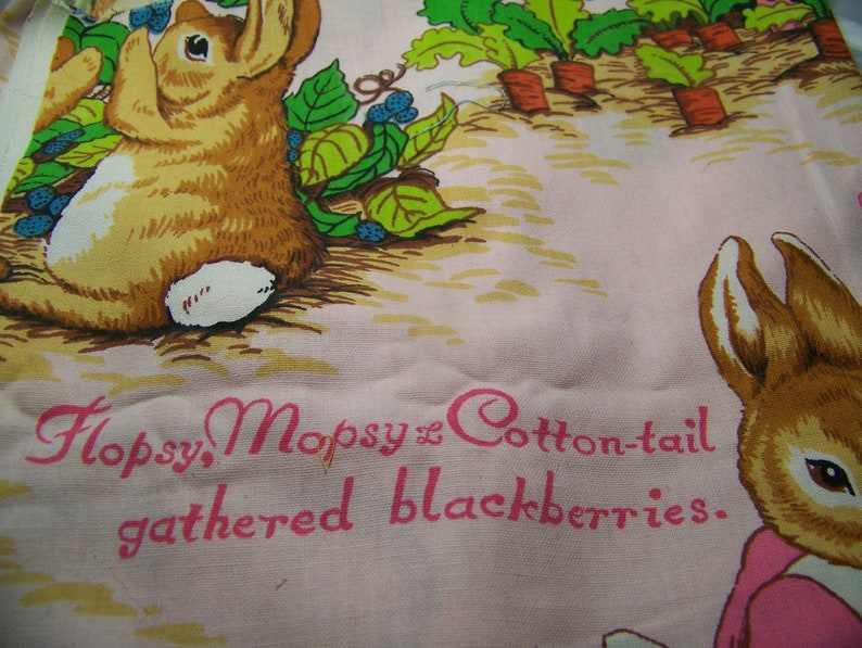 RARE Pink 1970's Cotton Bedspread PETER RABBIT 52 X - Etsy