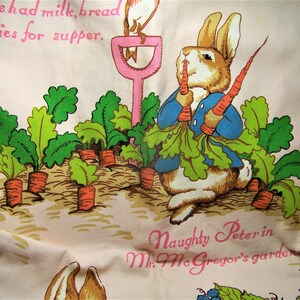 RARE Pink 1970's Cotton Bedspread PETER RABBIT 52 X 84 Decorating ...