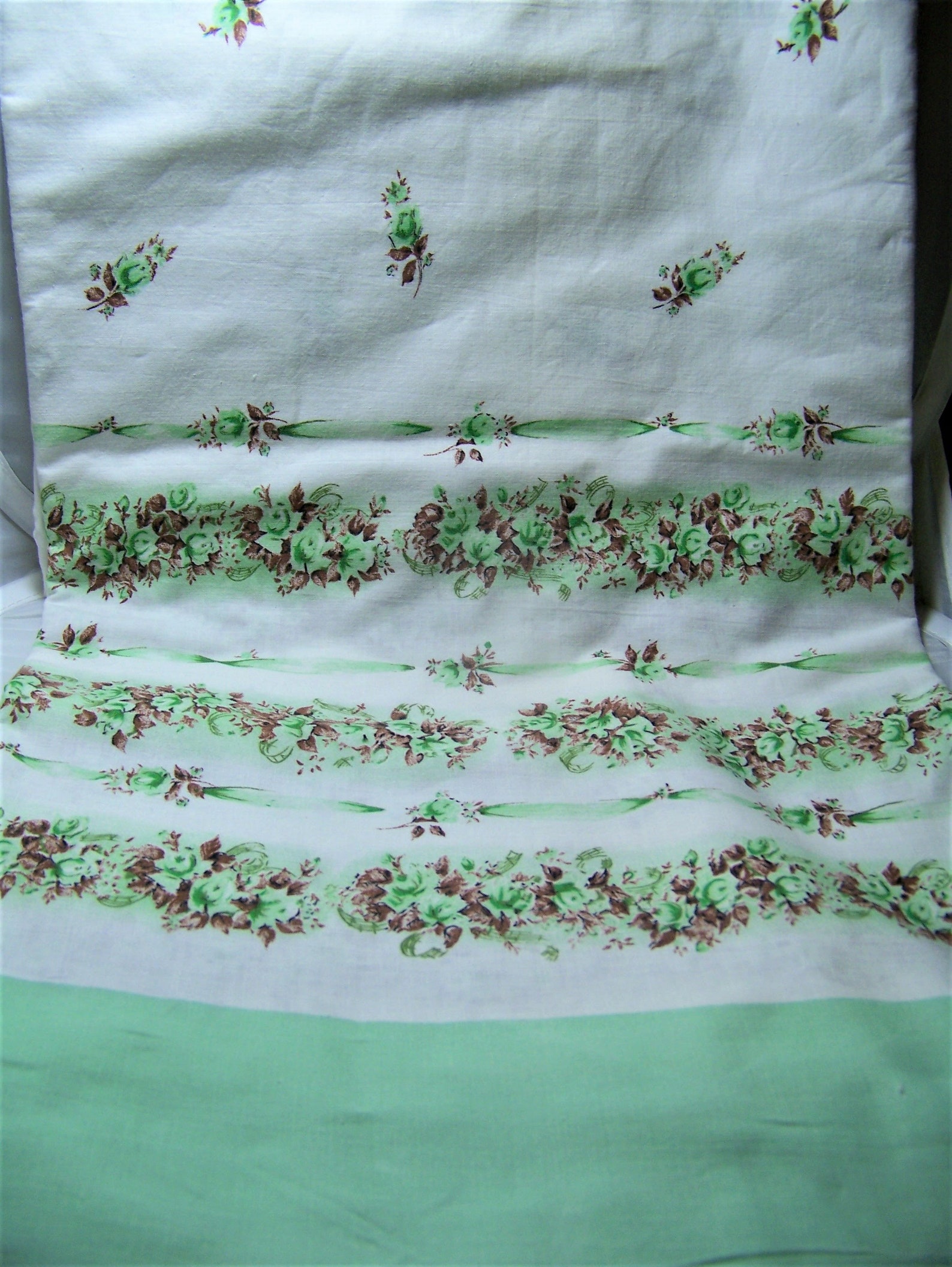 1940's Border Cotton RIBBON & ROSES 35 W X 36 - Etsy
