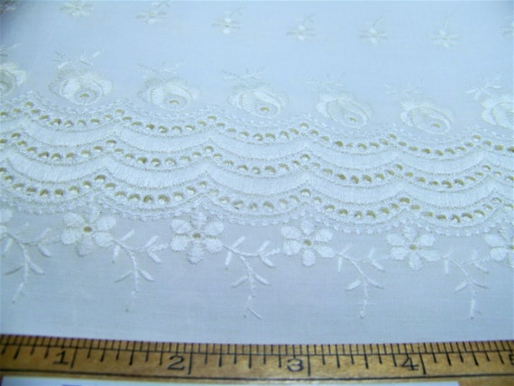Embroidered Eyelet Cotton Lace 23 W 36l BRODERIE - Etsy
