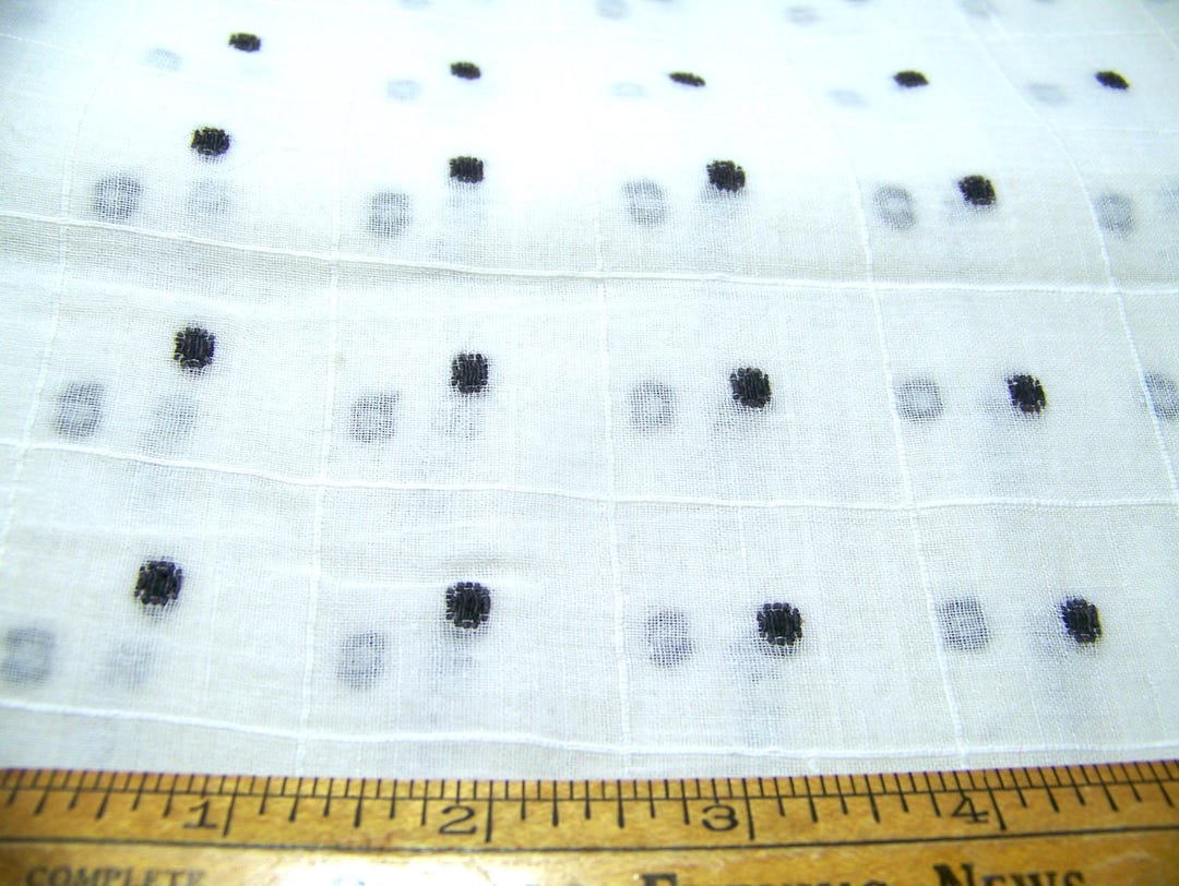 Antique Dotted Check Cotton Fabric: Quilting Sewing Material (24" X 36 ...