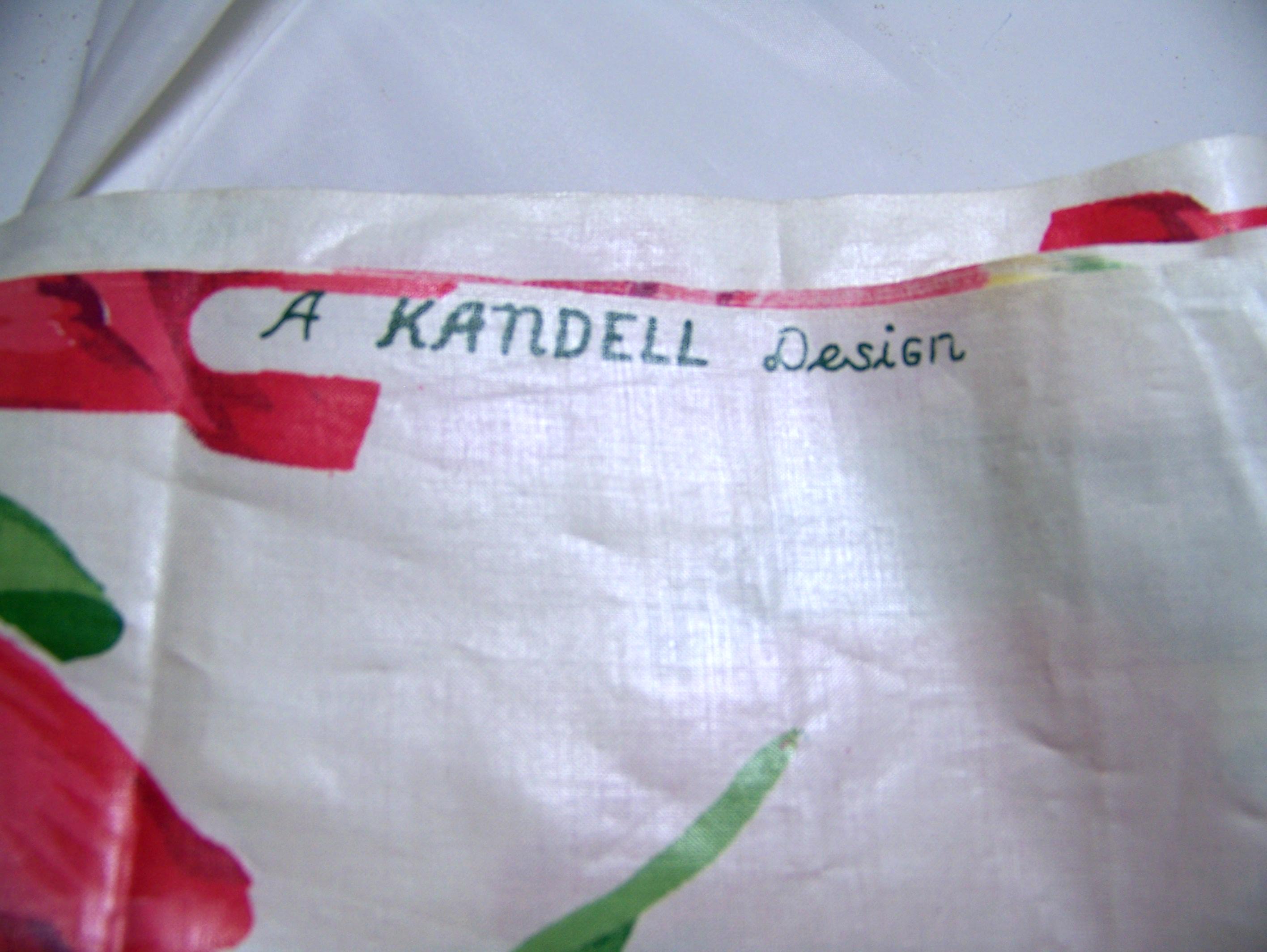 Vintage 1940s Kandell Tulip Floral Polished Cotton Fabric (35"x90 ...