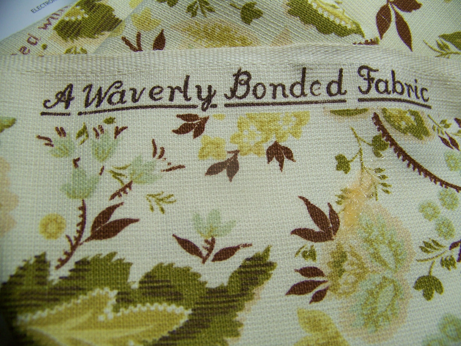 Vintage 1970's Waverly Bonded Cotton Fabric JACOBEAN - Etsy