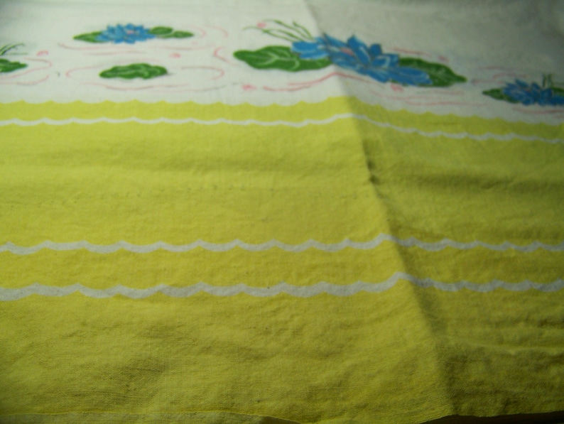 Vintage Lily Pad Border Feed Sack: 1930s Cotton Fabric Invf - Etsy