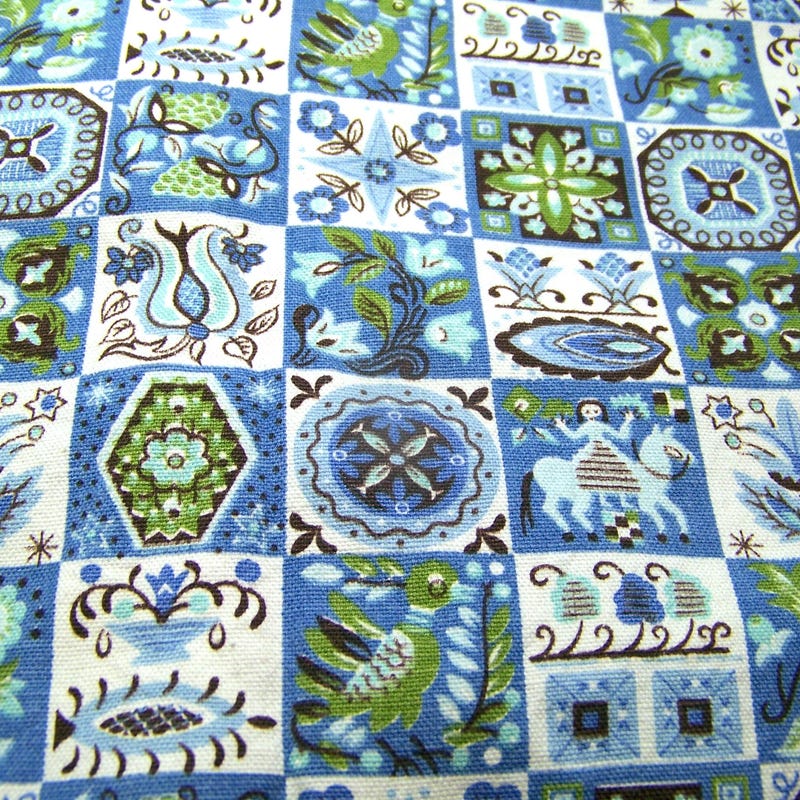 Waverly Blue Fabric - Etsy