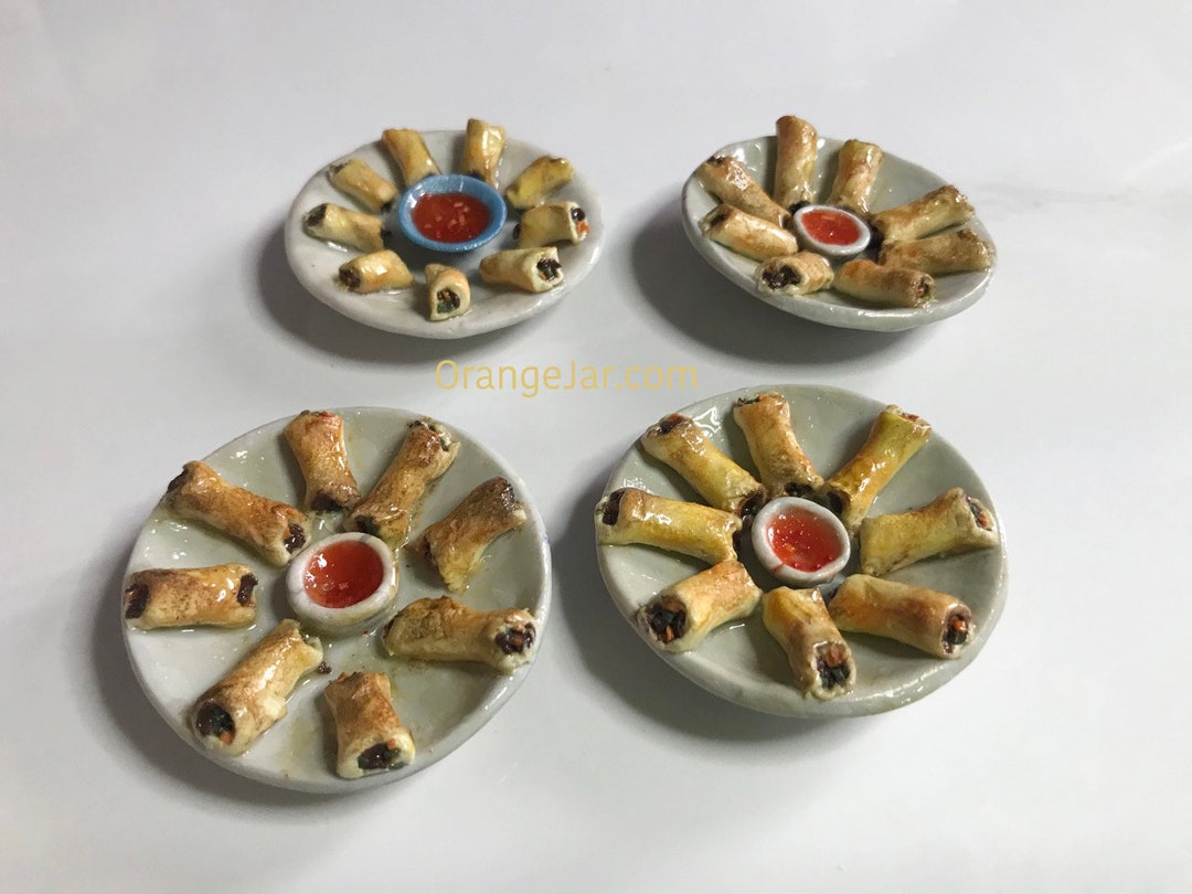 Fridge MAGNET - Lumpia Platter / Philippine Food / Filipino Spring Roll ...
