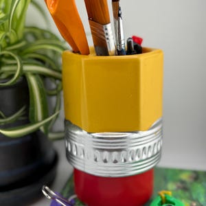 HB Ceramic Yellow Pencil Holder / Planter / Pencil-shaped Vase - Etsy
