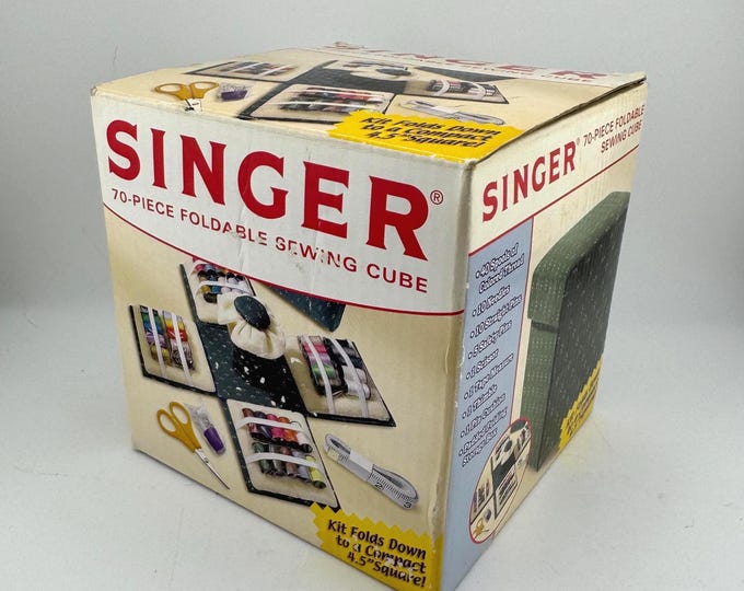 Singer 70-piece Folding Cube / Vintage Singer Sewing Kit / Travel ...