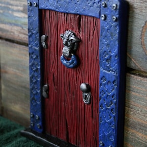 Red Fairy Door With Goblin Knocker - Etsy