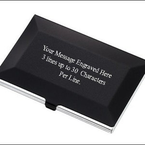 Black Beveled Edge High Quality Business Card Holder Free - Etsy