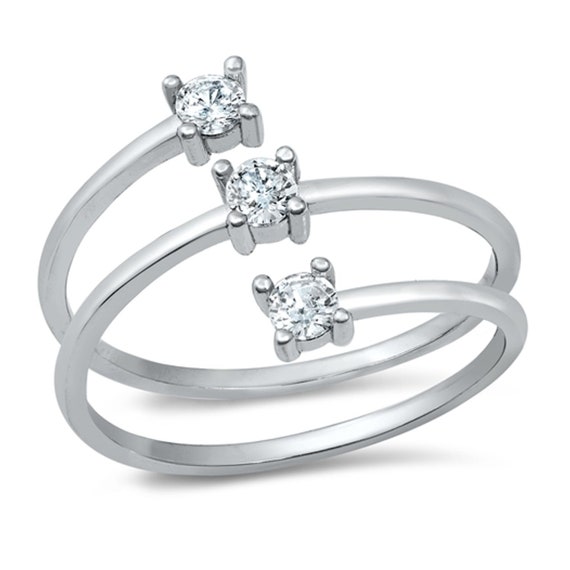 Quality .925 Sterling Silver CZ Ring | Etsy