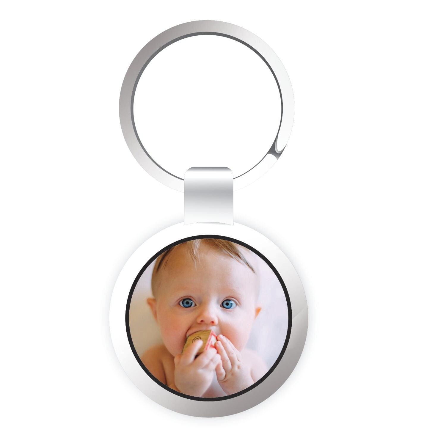 Personalized Quality Round Photo Keychain | Etsy