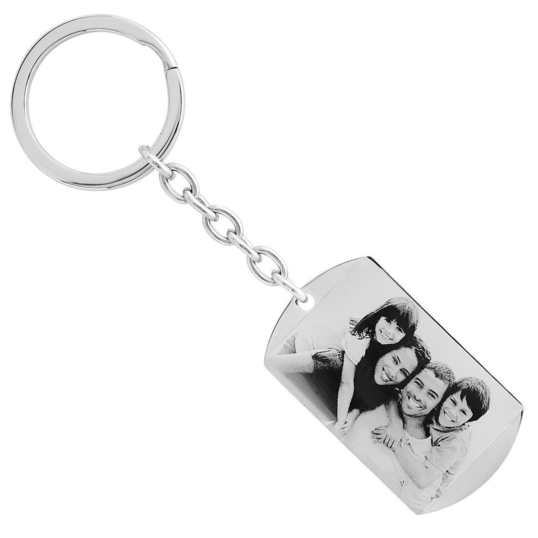Beautiful Personalized Stainless Steel Photo Dog Tag Key Chain Custom ...